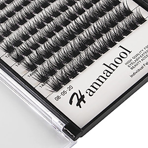 10Rows Mixed 10-12-14-16mm/8-10-12-14mm Individual False Eyelashes D Curl Wide Stem Dramatic Black Makeup Cluster Eyelashes Natural Volume Eye Lashes Extensions (8-10-12-14mm mixed)