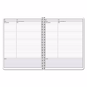 BookFactory Universal Note Taking System (Cornell Notes) / NoteTaking Notebook - 120 Pages, 8 1/2" x 11" - Wire-O (LOG-120-7CW-A(Universal-Note))