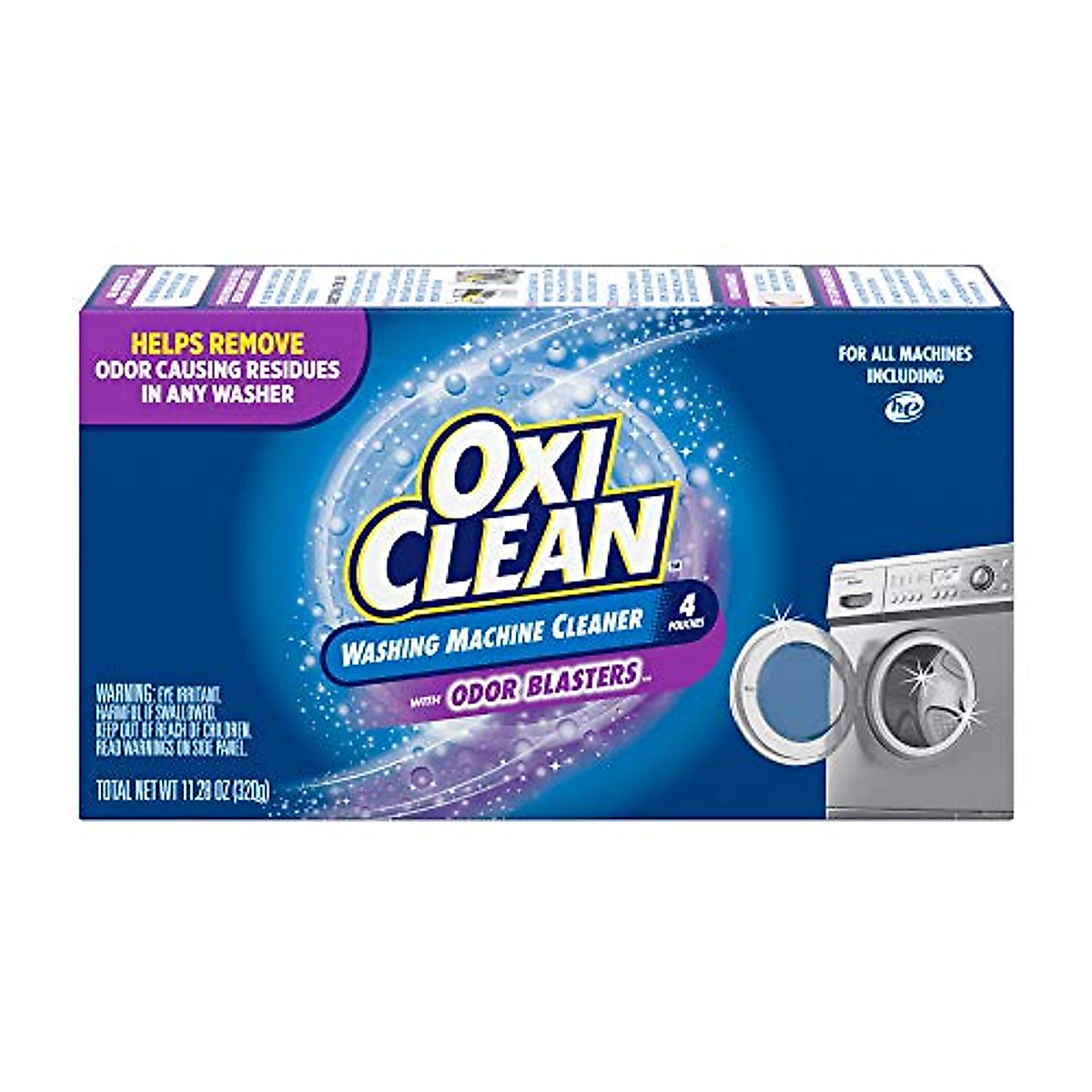 OxiClean Washing Machine Cleaner with Odor Blasters, 4 Count