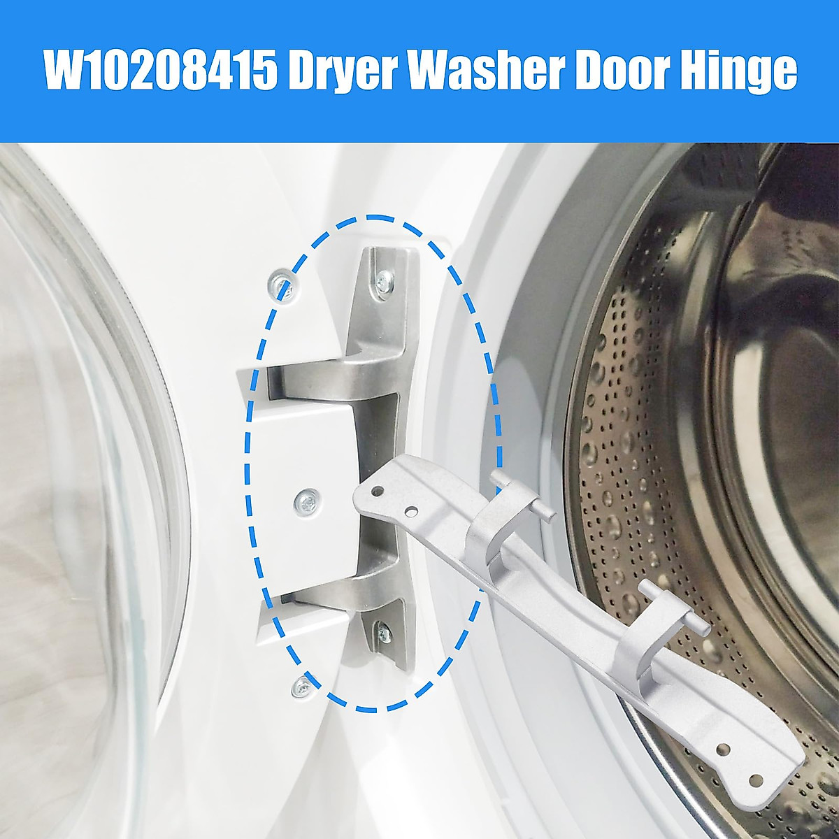FBULWSEC W10208415 Washing Machine Hinge for Whirlpool Washer Door Hinge 1872427 AH3407069 EA3407069 PS3407069