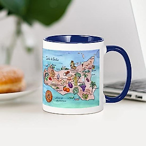 CafePress Sicilian Map Mug Ceramic Coffee Mug, Tea Cup 11 oz