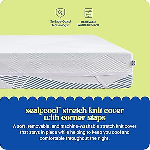 Sealy Dreamlife 2” Gel Memory Foam Mattress Topper with Cooling Cover, Queen