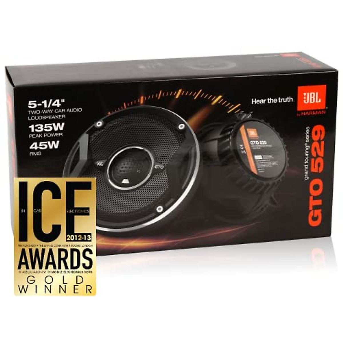 JBL GTO609C 270 Watts 6-1/2" Premium Car Audio Component Stereo Speaker System with Patented Plus One Woofer-Cone Technology