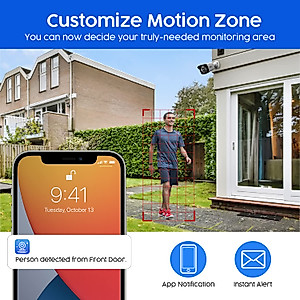 JouSecu 8CH Wired Security Camera System with 1TB Hard Drive, Upgrade 2MP CCTV DVR 8 Channel and 4 x 1080P Surveillance Bullet Cameras Outdoor Indoor with Night Vision, Weatherproof