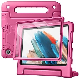 JETech Kids Case for Samsung Galaxy Tab A8 10.5-Inch 2022 (SM-X200/X205/X207) with Built-in Screen Protector, Shockproof Full-Body Handle Stand Tablet Protective Cover (Plum)