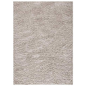SAFAVIEH Venus Shag Collection 4' x 6' Taupe VNS520E Solid Non-Shedding Living Room Bedroom Dining Room Entryway Plush 1.8-inch Thick Area Rug