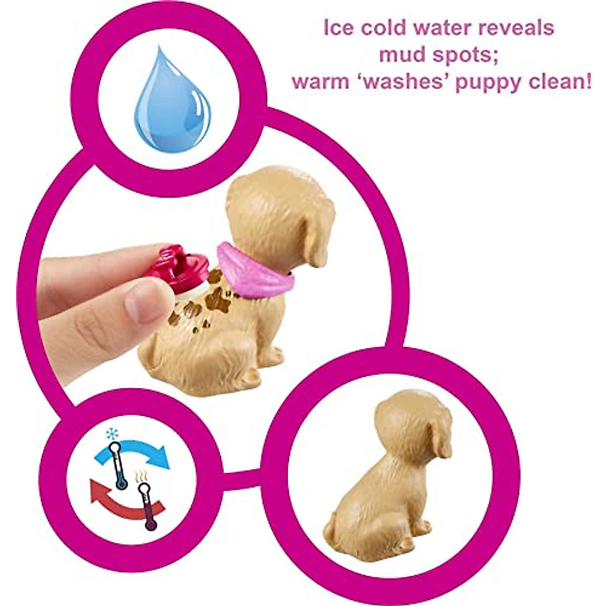 Barbie Doll and Playset, Pet Boutique with 4 Pets, Color-Change Grooming Feature and 20+ Themed Accessories