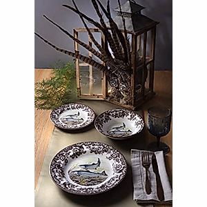 Spode Woodland Fish Platter with King Salmon Motif | 18.5" Fish Serving Platter | Large Oval Tray Made from Fine Porcelain | Microwave and Dishwasher Safe