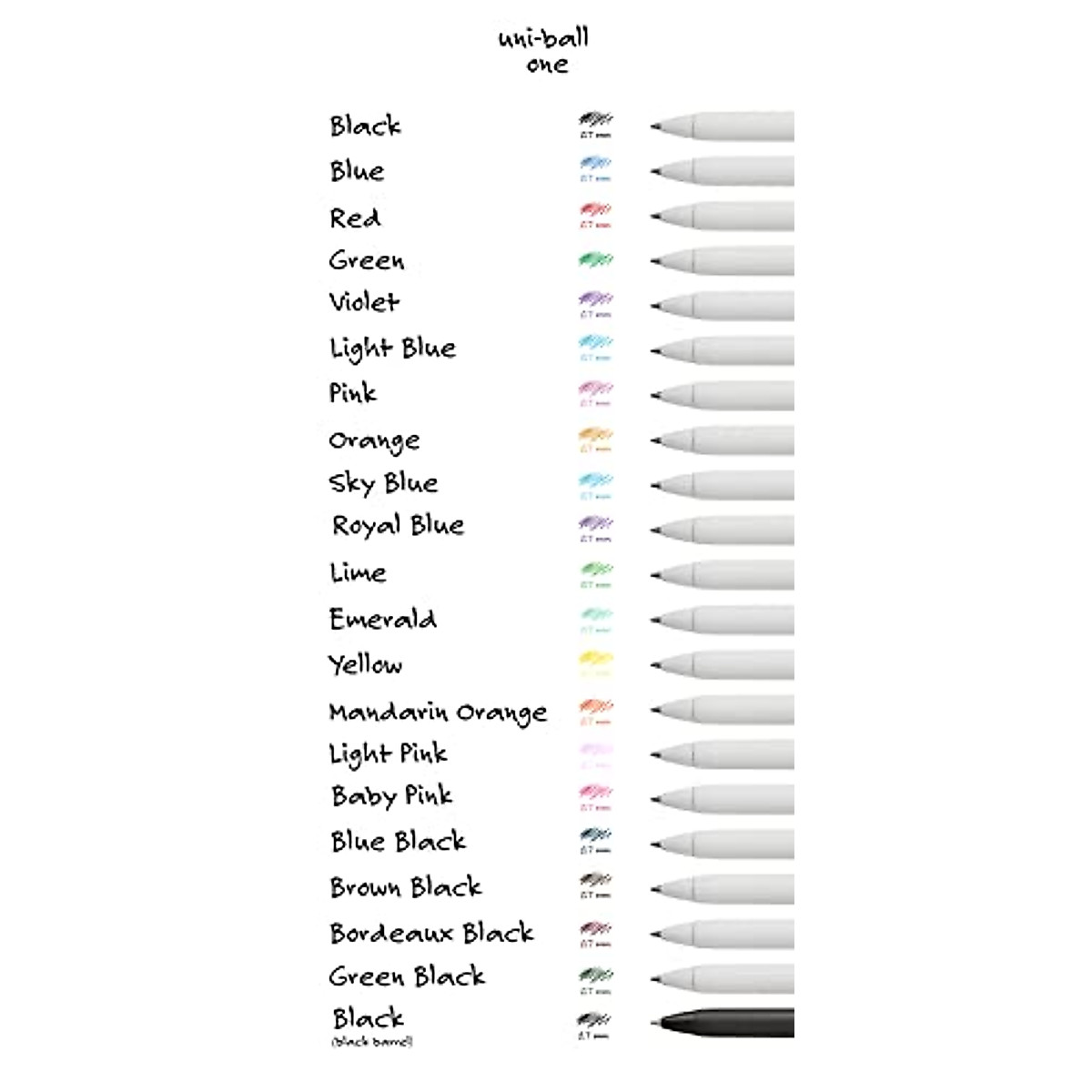 uni-ball Uniball One Gel Pen, 12 Black Pens, Medium Point 0.7mm Gel Pens, Fine Point, Smooth Writing Pens, Home Office Supplies, Colored Pens, Ink Pens for Journaling, Ballpoint Pens, Bulk Pens