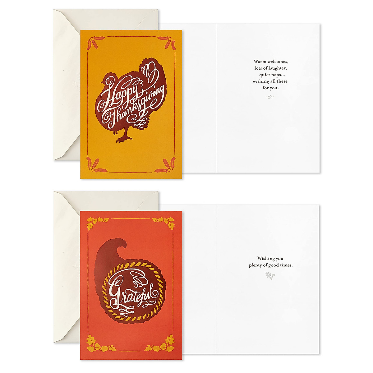 Hallmark Thanksgiving Cards Assortment, Rustic Thanks (16 Assorted Cards with Envelopes)