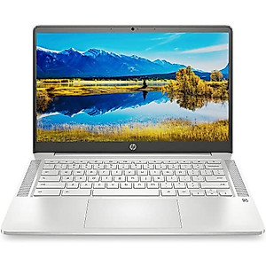 HP 2023 14" FHD IPS Chromebook, Intel Processor Up to 3.25GHz, 8GB Ram, 128GB SSD, 4K Graphics, Super-Fast 6th Gen WiFi, Dale Silver, Chrome OS (Renewed) (Dale Silver)
