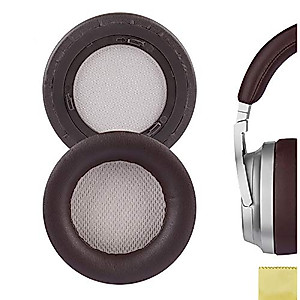 Geekria QuickFit Replacement Ear Pads for Corsair Virtuoso RGB, Virtuoso RGB Wireless SE, Virtuoso RGB Wireless XT Headphones Ear Cushions, Headset Earpads, Ear Cups Repair (Brown)