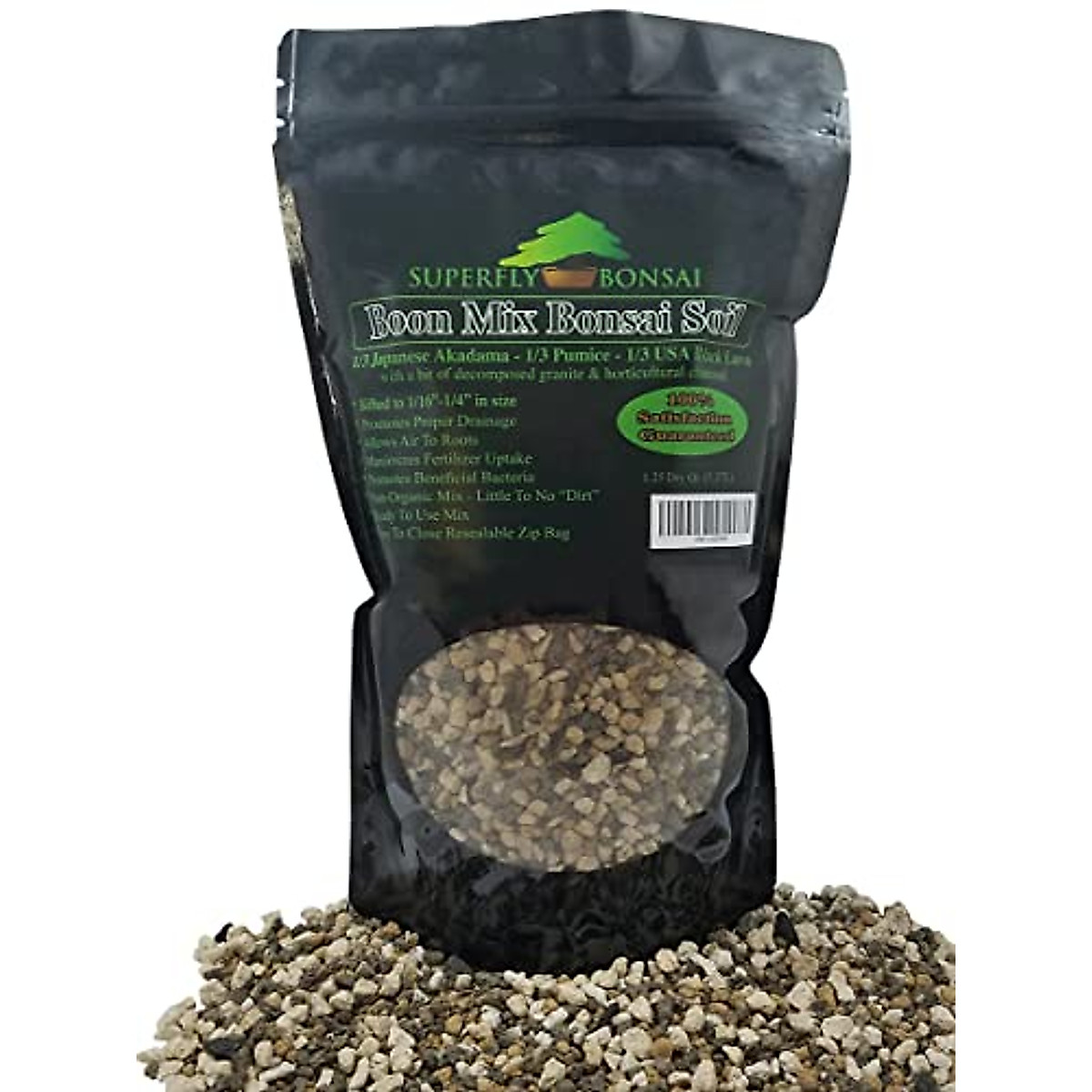 Boon Bonsai Soil Mix - Inorganic Substrate with Pumice, Lava and Akadama - 1.25 Dry Quarts