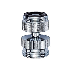 LitartPRO Lead-Free Swivel Faucet Adapter Kit, 15/16" or 55/64" x 3/4" Garden Hose Adapter for Male to Male & Female to Male - Chrome Finished