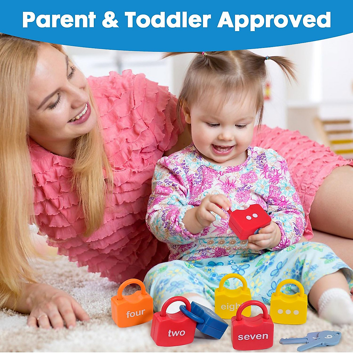 YYDeek Montessori Toys for 3 Year Old, Preschool Activities Toys Games for Toddler, Lock & Key Counting Toys for Toddlers, Math Manipulatives for Preschool Kindergarten Learning & Education