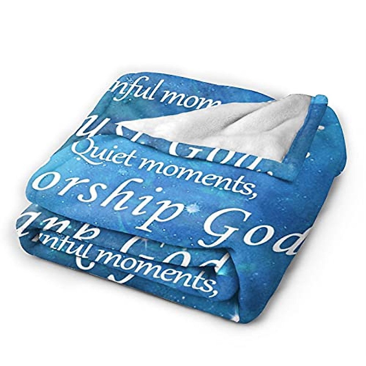 Religious Blanket Prayers Christian Gifts Soft Throw Blanket, Healing Throw Blanket with Inspirational Thoughts Bible Verse Blanket Perfect Caring Gift for Women & Men 60"x50"