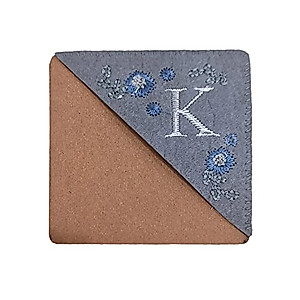 Personalized Handmade Embroidered Corner Letter Bookmark Flower Embroidery Triangle Bookmarks Gift for Book Lovers