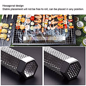 Fuerdich Smoker Tube,304 Stainless Steel BBQ Smoke Generator Portable Stability Barbecue Grill Tools for Outdoor Party Accessory