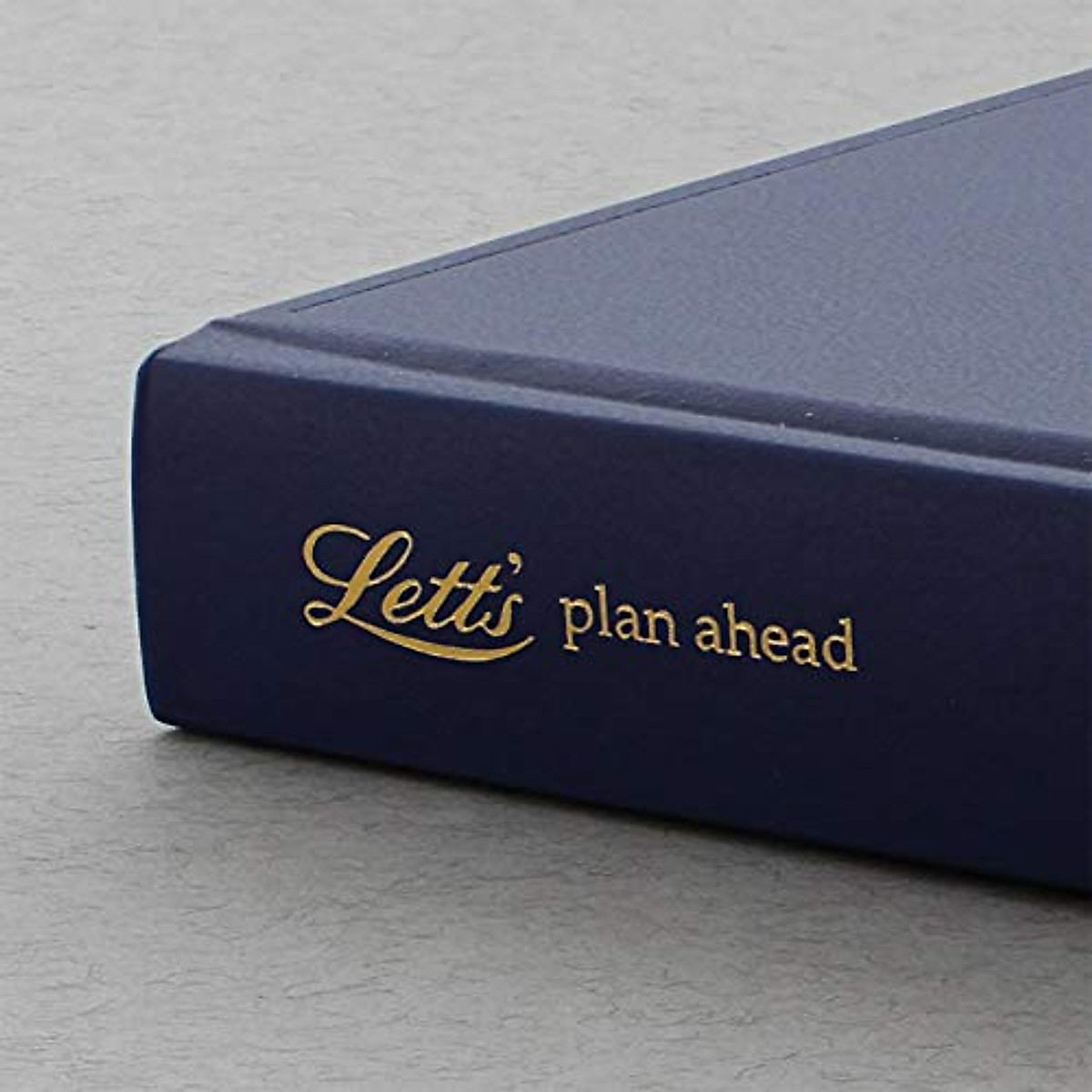 LETTS Icon A5 5 Year Diary, Cream Paper, 384 Pages, 8.25 x 5.75 x 0.75 Inches, Navy (B090024), gold