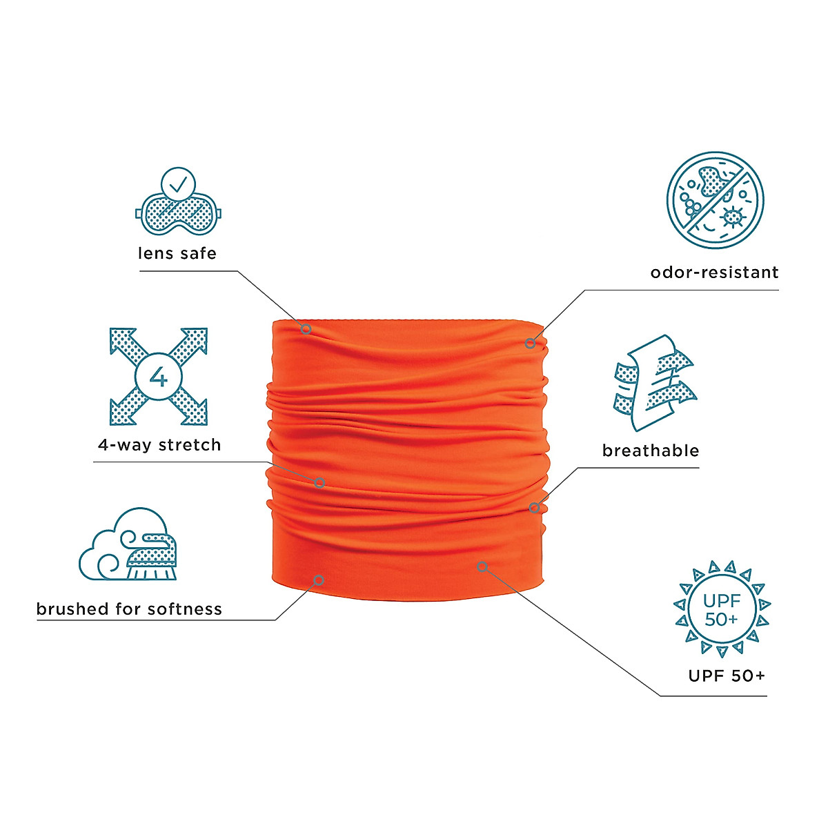 Turtle Fur Comfort Shell™ Totally Tubular™ Upper Half Blaze One Size