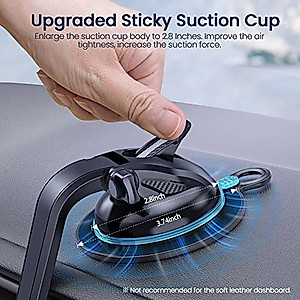 OQTIQ Phone Mount Holder for Car Dashboard Car Cell Phone Holder Upgraded Suction Cup Phone Car Mount in Vehicle Compatible with iPhone 13 12 11 Pro, Xr, XS, XS MAX,XR,X with Samsung & All Smartphones