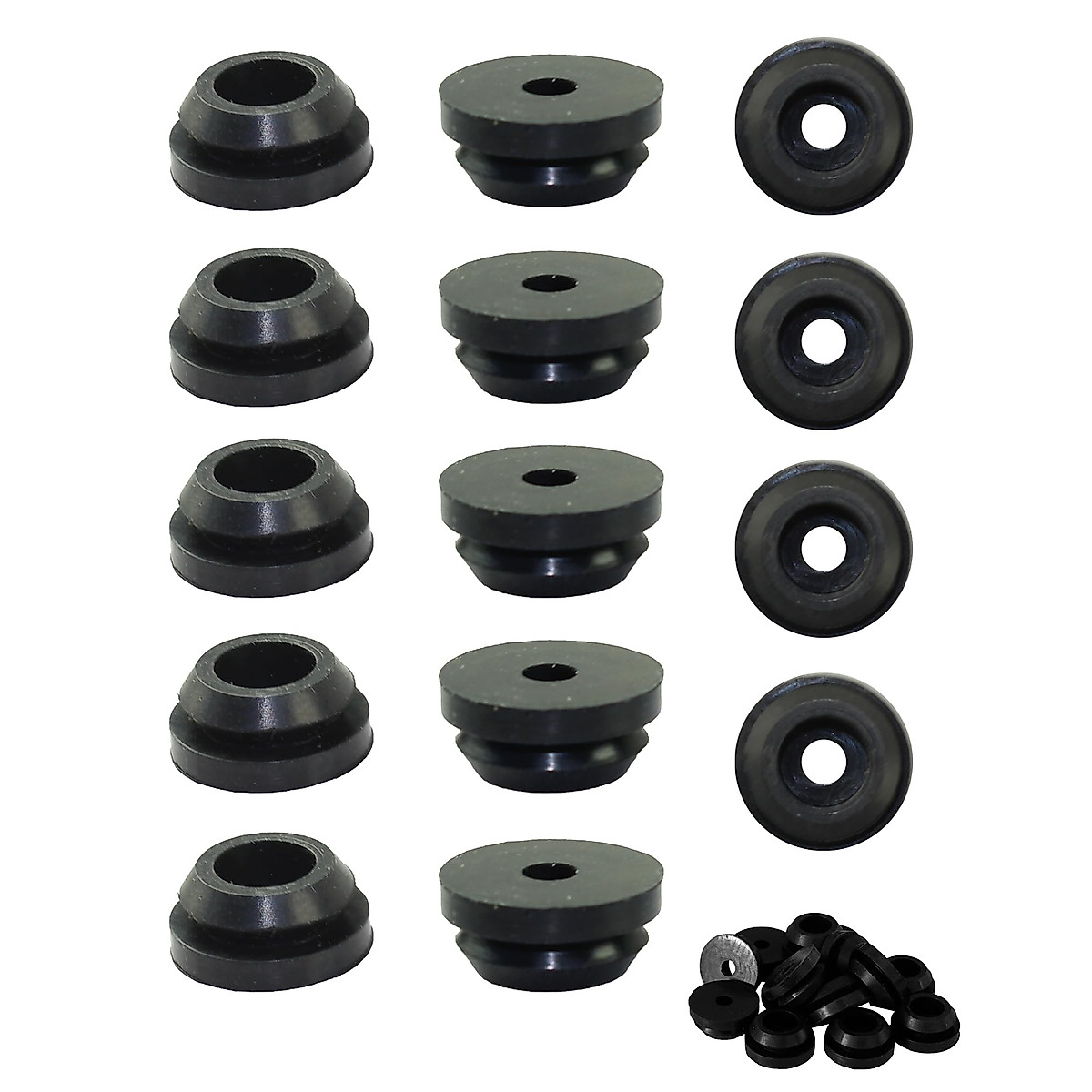 YUYUZSEN 14 Pcs RV Stove Top Grommets, Black Furnace Grommet Camper Stove Grommets Protective Rubber Grommets. RV Stove Grommet Kit for Magic Chef and for Atwood Stove Grates Black Rubber Grommet.