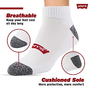 Levi's Mens Socks 10 Pairs Crew Low Cut No Show Quarter Ankle Socks for Men Premium Athletic Men's Socks Size 9-15