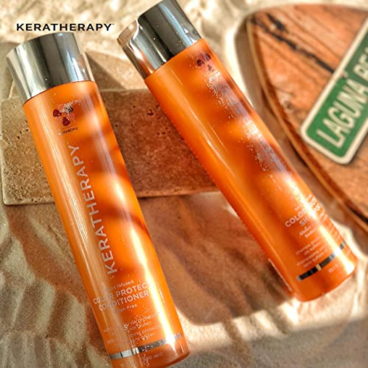 KERATHERAPY Keratin Infused Color Protect Conditioner, 10.1 fl. oz., 300 ml - Gluten Free Color Protecting Conditioner for Color Treated Hair with Kerabond Technology, Red Raspberry Oil, Omega 3 & 6