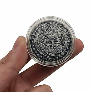 Dragon Lion Battle Antique Coin HOBO Nickel Antique Silver Plated collectionchallenge Coin