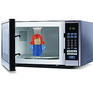 QENJENEM Microwave Cleaner Angry Mama, 2 Pack Mom Microwave Oven Steam Cleaner Easily Clean the Crud in Minutes Using Vinegar and Water for Kitchen, Home with English Manual(blue+green) (green)