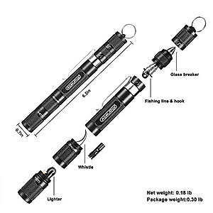 Gift for Men Women, AbeuRox Multitool Tactical Survival Gear with Lighter(No Fuel Include), Fishing Tool, Glass Breaker, Whistle, Blade, A Great EDC Kit, Camping Tool, Scouting Gear