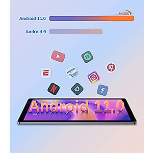 10.1 inch Tablet, Android 11.0, 3GB RAM, 32GB ROM, MAGCH Android Tablet with Quad-Core Processor, Up to 1.8Ghz, 8MP Rear Camera, HD IPS Display, 5000mAh Battery, Wi-Fi, Bluetooth 4.2, Metal Body, Grey