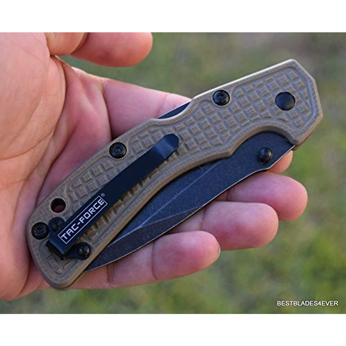 7.75 Inch Lockback Stainless Steel Open Folding Pocket Knife With Clip Outdoor Survival Hunting Knife for Camping by Survival Steel