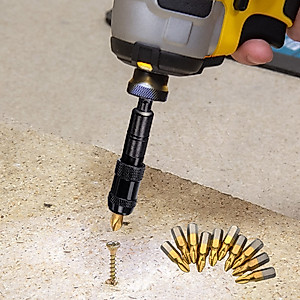 Yakamoz Pivoting Bit Tip Holder Flexible Magnetic Screwdriver Bits Holder Knuckle Extender with 20-Piece Slotted Phillips Torx Screwdriver Set for Tight Spaces or Corners