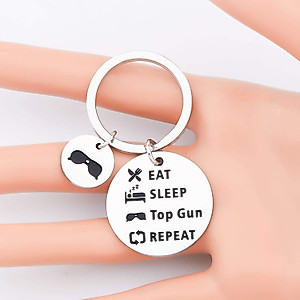 KUIYAI Eat Sleep Top Gun Repeat Keychain (Eatsleep-Top Gun KS)