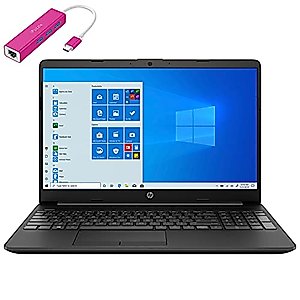 HP 2022 15.6" FHD Notebook Laptop Computer, Intel Celeron N4020 Processor, 16GB DDR4 RAM, 256GB SSD, 1-Year Office 365, Webcam, WiFi, RJ-45, Windows 10 Home in S Mode, Ipuzzl Type-C HUB