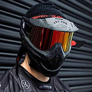 HK Army HSTL Goggle Paintball Airsoft Mask with Anti Fog Thermal Lens (Black/Fire Lens)