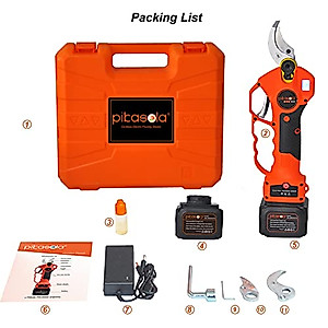 Pikasola Electric Pruning Shears, Cordless Pruner with (1.6 Inch) Diameter, Electric Pruner Include Finger Protection Function, Battery Pruner for Tree Branch, Garden.