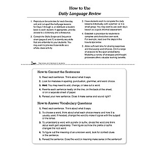 Evan-Moor Daily Language Review, Grade 7 Actvities Homeschooling & Classroom Resource Workbook, Reproducible Worksheets, Teacher Edition, Daily Practice, Skills Assessment, Grammar, Punctuation