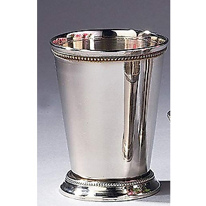 Elegance 90471 Beaded Mint Julep Cup, 4.5", Silver