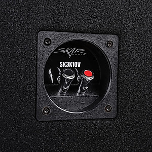 Skar Audio SK3X10V Triple 10" Universal Fit Ported Subwoofer Enclosure with Angled Rear Firing Design