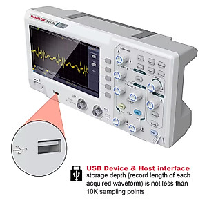 HANMATEK 110mhz Bandwidth DOS1102 Digital Oscilloscope with 2 Channels and Screen 7 inch / 18 cm, TFT-LCD Display, Portable Professional Oscilloscope Kit with 500 MS/s *2 Sampling Rate