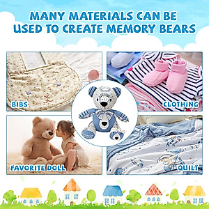 10 PCS Memory Bear Template Ruler Set — Memory Bear Patterns for Sewing Quilting Templates, Acrylic Quilting Rulers and Templates for Sewing Bear Pattern Memories Home Sewing Art Craft (12 inch)