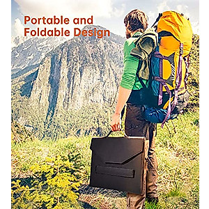 Portable Solar Panel, 80W Solar Charger with DC Output for Power Station Generator Camping RV Monocrystalline Foldable Solar Panel Battery Charger for Phones Laptop Tablet Camera