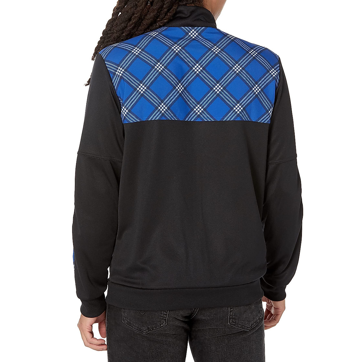 adidas Men's Standard Tiro Track Jacket, Black/Team Royal Blue, Small