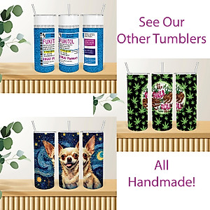 Bitch Be Gone Original Creator 20oz Custom Tumbler by GraphicsPig (Cow Print Black)