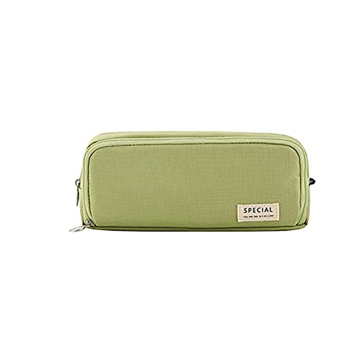 Loosebee Large Pencil Case Big Capacity Pencil Bag Large Storage Pouch 3 Compartments Pen Pencil Case Simple Stationery Bag Teens Girls Adults Student Pencil Holder,Green,One Size