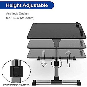 MJWDP Foldable Computer Table Portable Ajustable Laptop Desk Table with Cooling Fan for Bed Can be Lifted Standing Desk Home Furniture (Color : D)