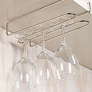 Wine Cup Rack Stainless Steel Chrome Cabinet Glass Frame Freestanding Display Stand J1118, PIBM