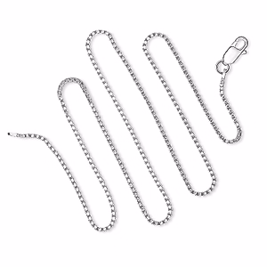 925 Sterling Silver 1.5 MM Box Chain Italian Necklace Sturdy Lightweight - Lobster Claw Clasp 22 Inch